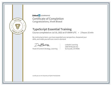 Vivek Kumar Biswal On Linkedin Just Completed Typescript Essential