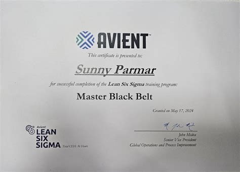 sunny parmar on linkedin masterblackbelt sixsigma