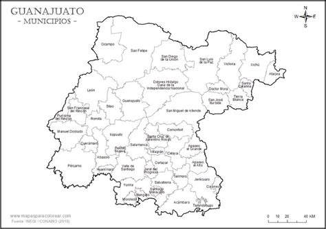 Mapa De Guanajuato Municipio Con Todos Sus Pueblos