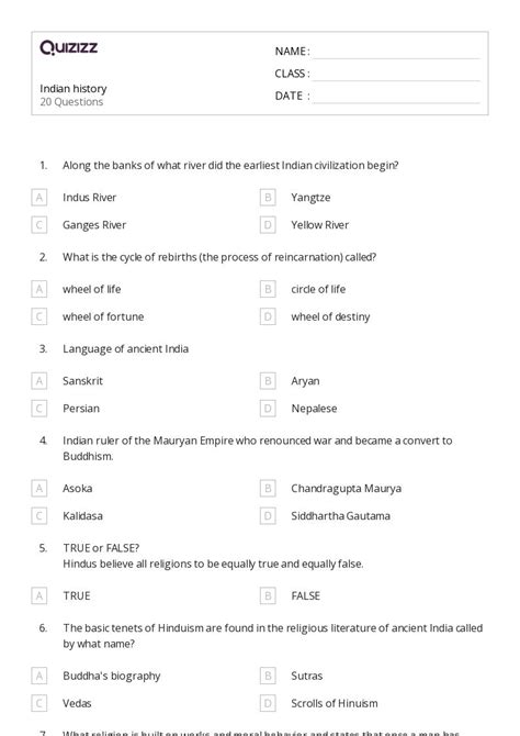 50 History Worksheets For 4th Class On Quizizz Free And Printable