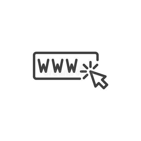 web address bar line icon stock illustration illustration of browse