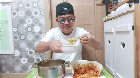 안성탕면 라면과 처갓집슈프림양념순살치킨 치밥 먹방 리얼사운드 241화 Youtube