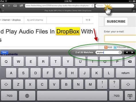 How To Perform Text Search On IPad Safari Browser