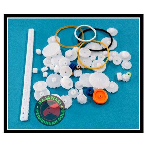 Jual Gear Plastik Set Robotic Arduino Pulley Belt Gear Robotik Pul