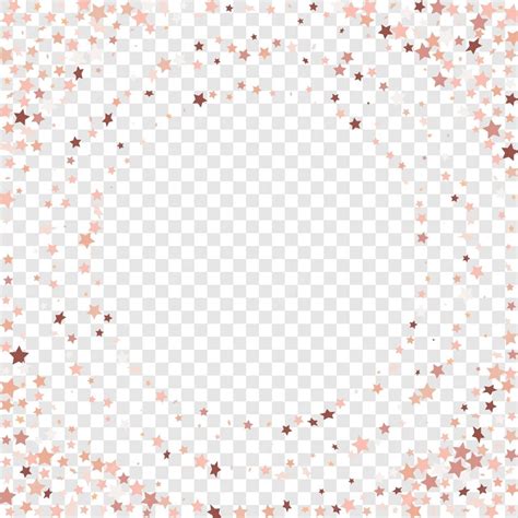 투명 배경에 스타 스팽글 색종이 격리 된 평면 생일 카드입니다 골든 스타 배너 크리스마스 파티 프레임 벡터 골드 반짝이입니다 바닥에 떨어지는 입자 상품권 선물