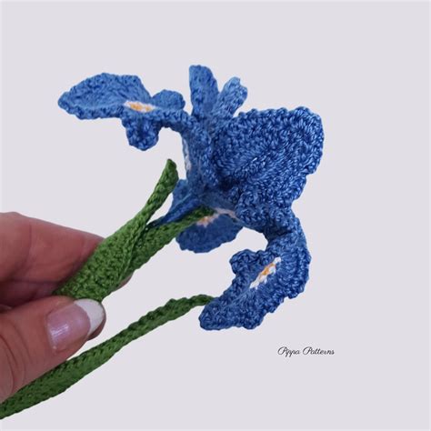 Crochet Iris Flower Pattern Photo Tutorial Crochet Pattern Etsy