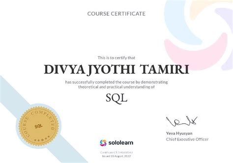 Divya Jyothi Tamiri On Linkedin Sololearn