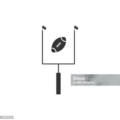 골 포스트 아이콘이 고립 된 미식 축구 평면 디자인입니다 벡터 일러스트 골포스트에 대한 스톡 벡터 아트 및 기타 이미지 골포스트 Championship 경기 스포츠