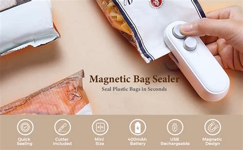 Buy Ozket Mini Seal Machine 2 In 1 Usb Rechargeable Magnetic Heat Sealing And Cutting Portable