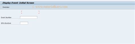 MC SAP Tcode Display Event