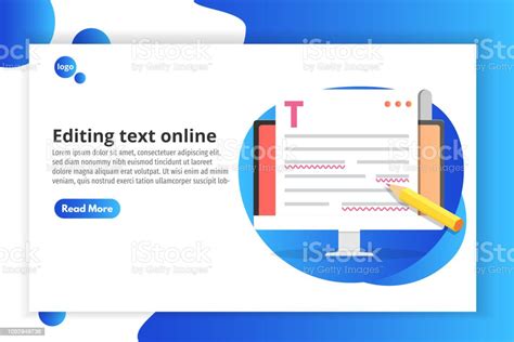 편집 가능한 온라인 문서입니다 창작 이야기 카피 라이팅입니다 온라인 교육 먼 Learningconcept입니다 벡터