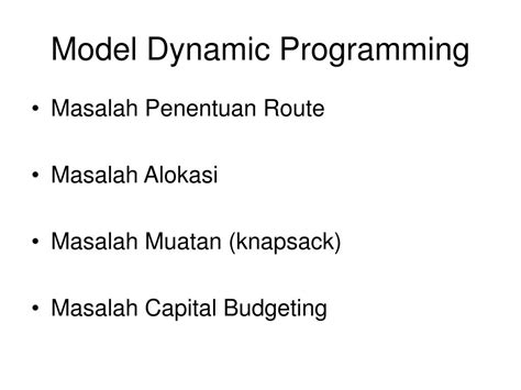 Ppt Multi Stage Dynamic Programming Powerpoint Presentation Free