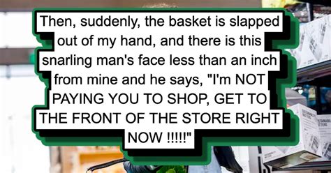 retail manager accosts off duty security guard and demands he get back
