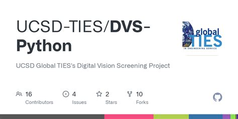 GitHub UCSD TIES DVS Python UCSD Global TIES S Digital Vision Screening Project