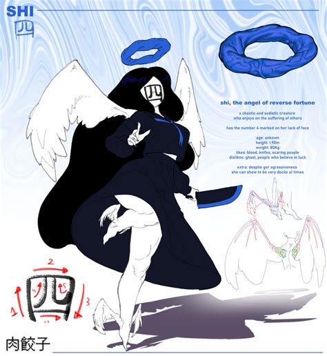 Rule 34 1girls Angel Angel Wings Knife Koi Alive Original Character Reference Sheet Shi Koi