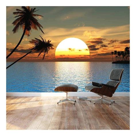 Wall26 Large Wall Mural Beautiful Tropical Scenerylandscape Palm