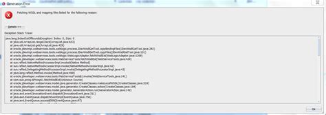 Getting An Error When Tried To Generate Soap Jax Ws Web Service From Wsdl In Jdeveloper