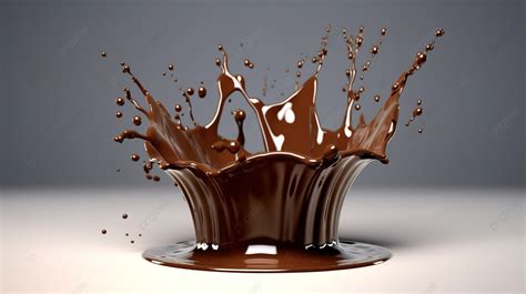 초콜릿 코코아 스플래시의 3d 그림 초콜릿 웨이브 액체 초콜릿 초콜릿 스플래쉬 배경 일러스트 및 사진 무료 다운로드