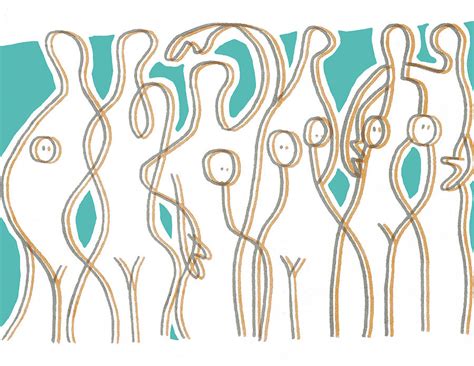 Abstract Nude Models Drawing By CSA Images Fine Art America