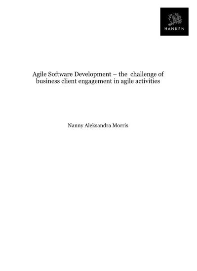 Improving Client Engagement In Agile Activities