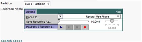 Solved Unity Connections Play Back And Recording Option Not Working Cisco Community