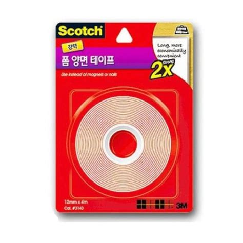 3m 스카치 강력 폼 양면 테이프 3140 12mm X 4m 홈플러스 택배배송