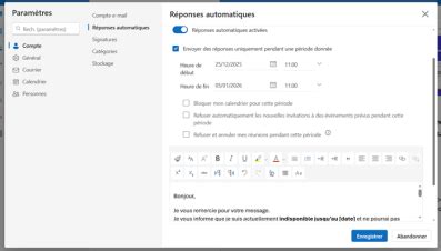 Comment Configurer Un Message Dabsence Sur Outlook Configurer Une