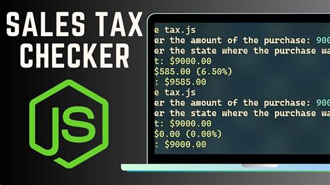Build Us Sales Tax Calculator Cli App Node Programming Sqlite Db