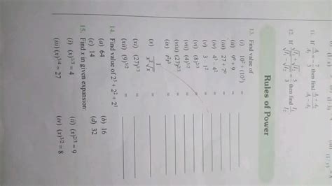 Here Are Several Questions Related To Powers And Exponents 11 If Frac