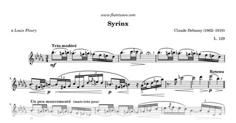 Syrinx (C. Debussy) - Free Flute Sheet Music | flutetunes.com