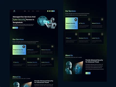 Cyber Security Website Landing Page Ui Ux On Behance