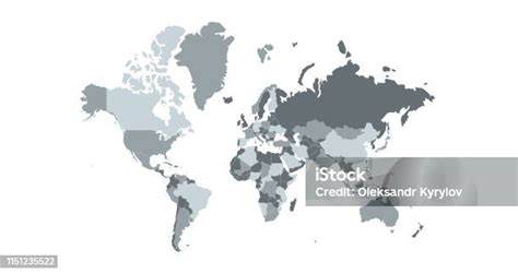 세계 지도 벡터 흰색 배경에 고립 연례 보고서 Inphographics에 사용할 수 있습니다 국경 높은 상세한 국가 0명에 대한 스톡 벡터 아트 및 기타 이미지 Istock