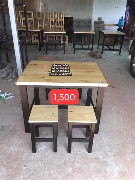 โต๊ะไม้พาเลท โต๊ะไม้ขาเหล็ก โต๊ะร้านอาหาร เคาน์เตอร์กาแฟ เคาน์เตอร์ก๋วยเตี๋ยว รีวิวส่งงาน