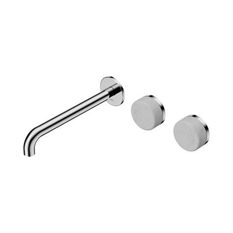 Nero Serenity Wall Basin Set 220mm Offset Spout With Carrara Handle Ch