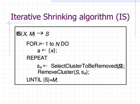 Ppt Iterative Shrinking Method For Generating Clustering Powerpoint
