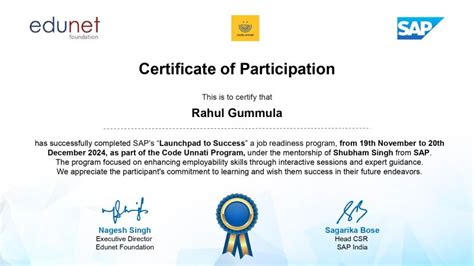 Sap Jobreadiness Codeunnati Professionalgrowth Lifelonglearning
