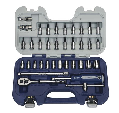 Williams Industrial Tools 36 Pc 14 Drive 6 Point Metric Socket And