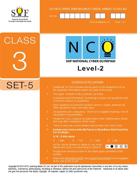 Nco Level2 Class 3 Set 5 Pdf Windows 7 Tab Gui