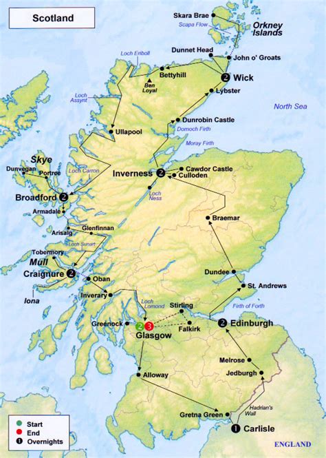 Printable Map Of Scotland