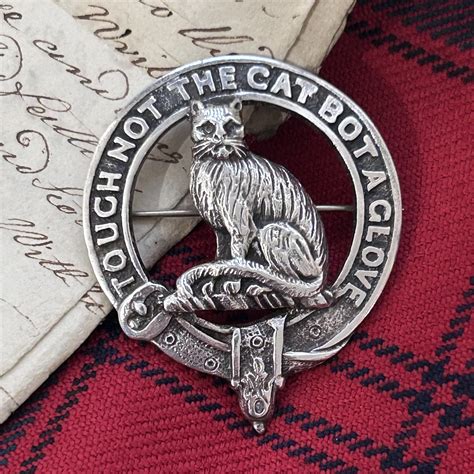 Vintage Macpherson Clan Badge Style Silver Bonnet Badges
