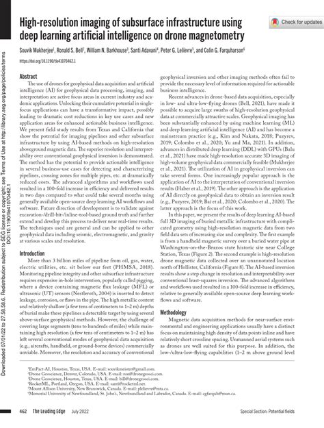Pdf High Resolution Imaging Of Subsurface Infrastructure Using Deep