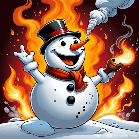 Exploding Snowman With Pipe Stable Diffusion Online