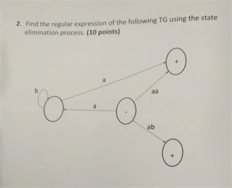 solved 2 find the regular expression of the following tg