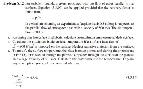 Solved Problem For Turbulent Boundary Layers Chegg
