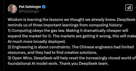 gebin george on linkedin ai llm deepseek openai patgelsinger