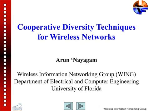 Ppt Cooperative Diversity Techniques For Wireless Networks Powerpoint