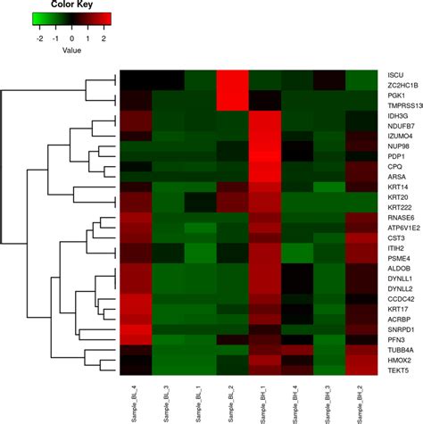 Heat Map Indicating The Extent Of Differential Expression Of Top 30 Download Scientific Diagram