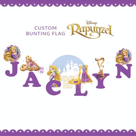 Jual Custom Bunting Flag Banner Huruf Rapunzel Princess Shopee Indonesia