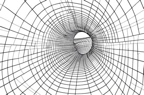 Abstract Curved Perspective Grid Lines Layout Design Premium AI Generated Image