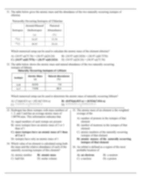 SOLUTION Atomic Structure Practice Test Answer Key Studypool